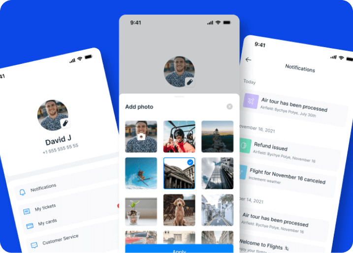 Plane Flights App Template
